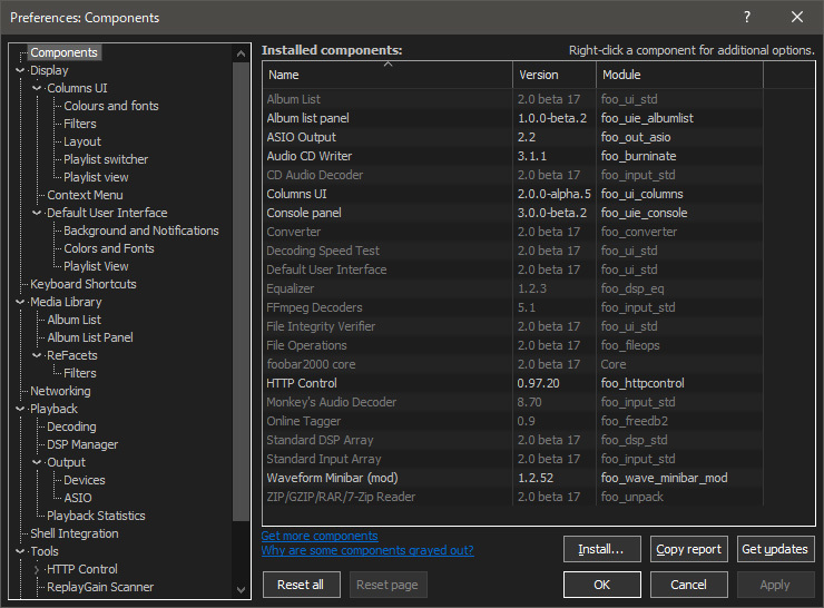foobar2000 v2.0 beta: 山田日記